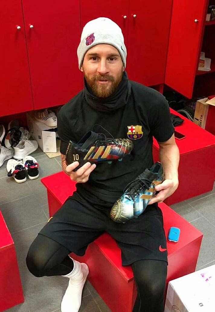 Messi Shows Off Custom Hand-Painted Adidas Nemeziz Boots - Footy Headlines