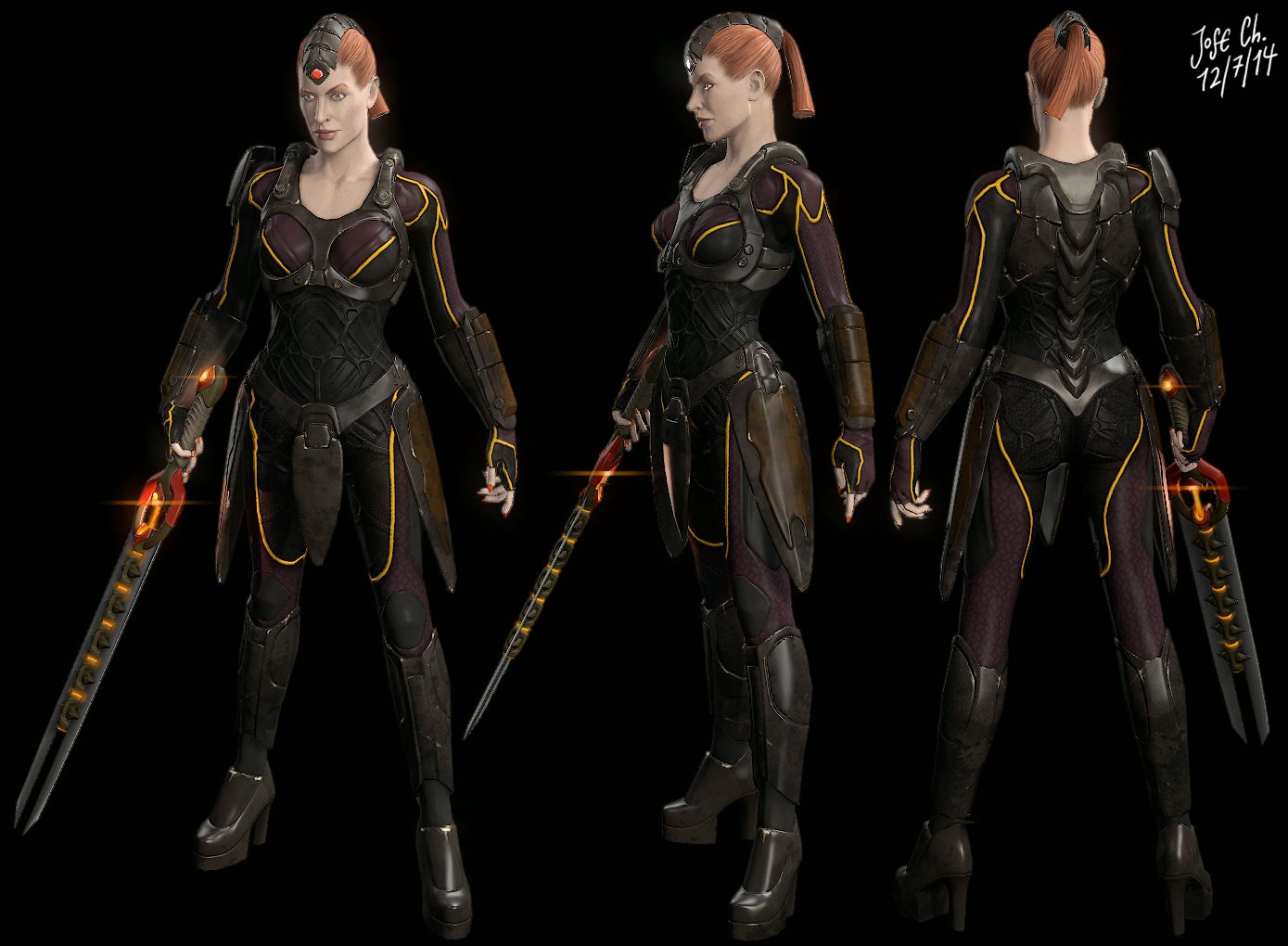 Thetwinsartists: Evil Warrior Woman