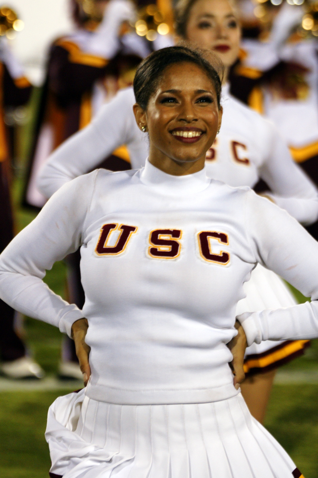 USC Song Girls in tight sweaters