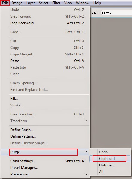 Purge (Clipboard) : Makes Photoshop run Faster ~ Infotech-Easy