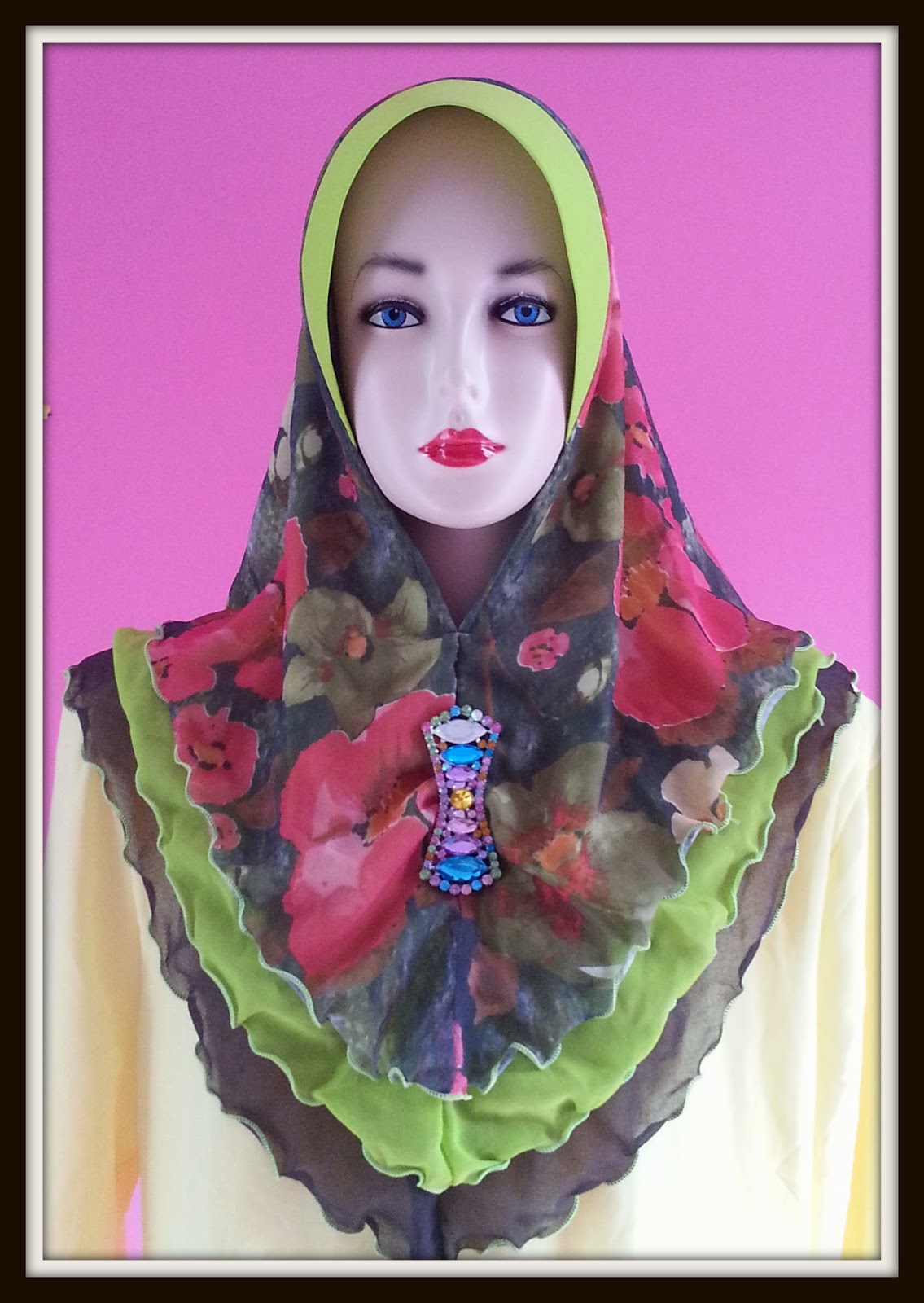 Fashionista Boutique: TUDUNG CHIFFON 3 LAYER CORAK