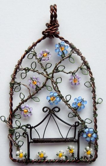 unique wire wrapping artwork ~ ideas arts and crafts projects