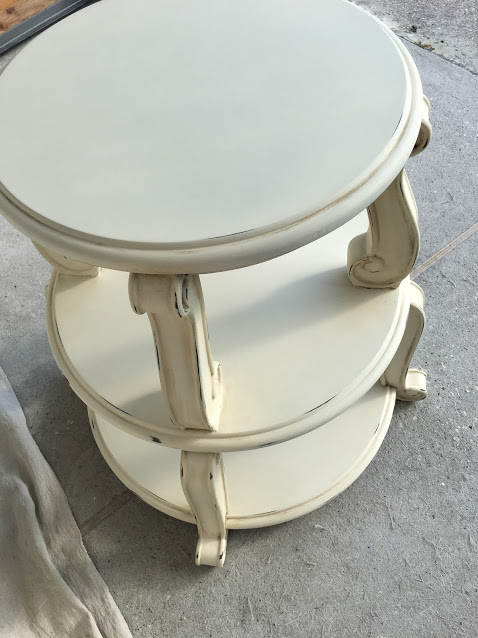 Piece Of Candy Furniture: Old White Tier Table....