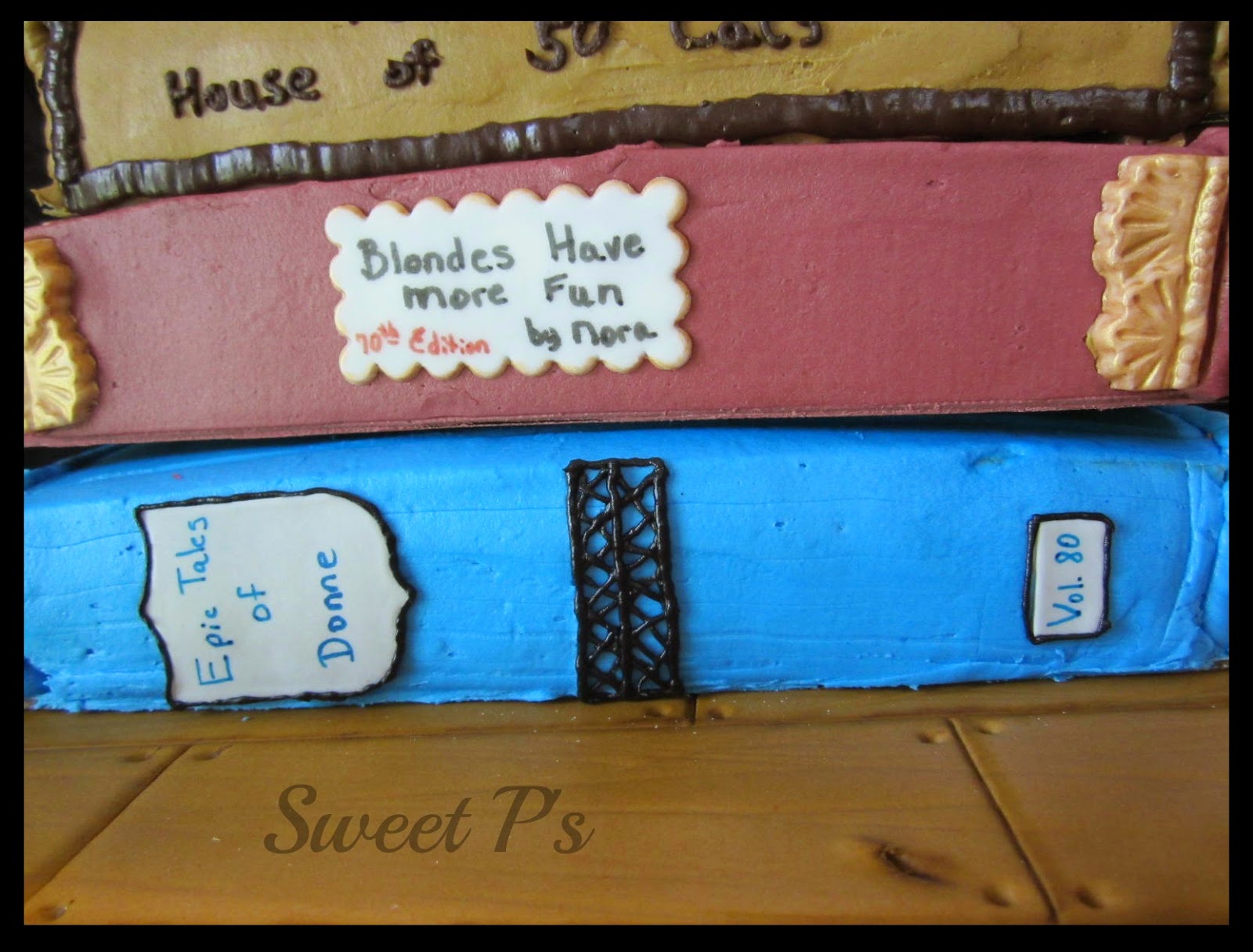Stack of Books Cake | Sweet P's Cake Decorating & Baking Blog