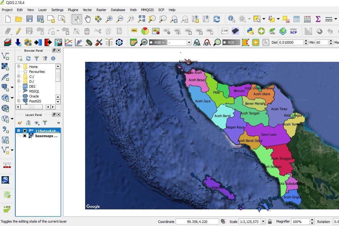 Informasi Gis Dan IT: Membuat Labels atau Penamaan di Peta