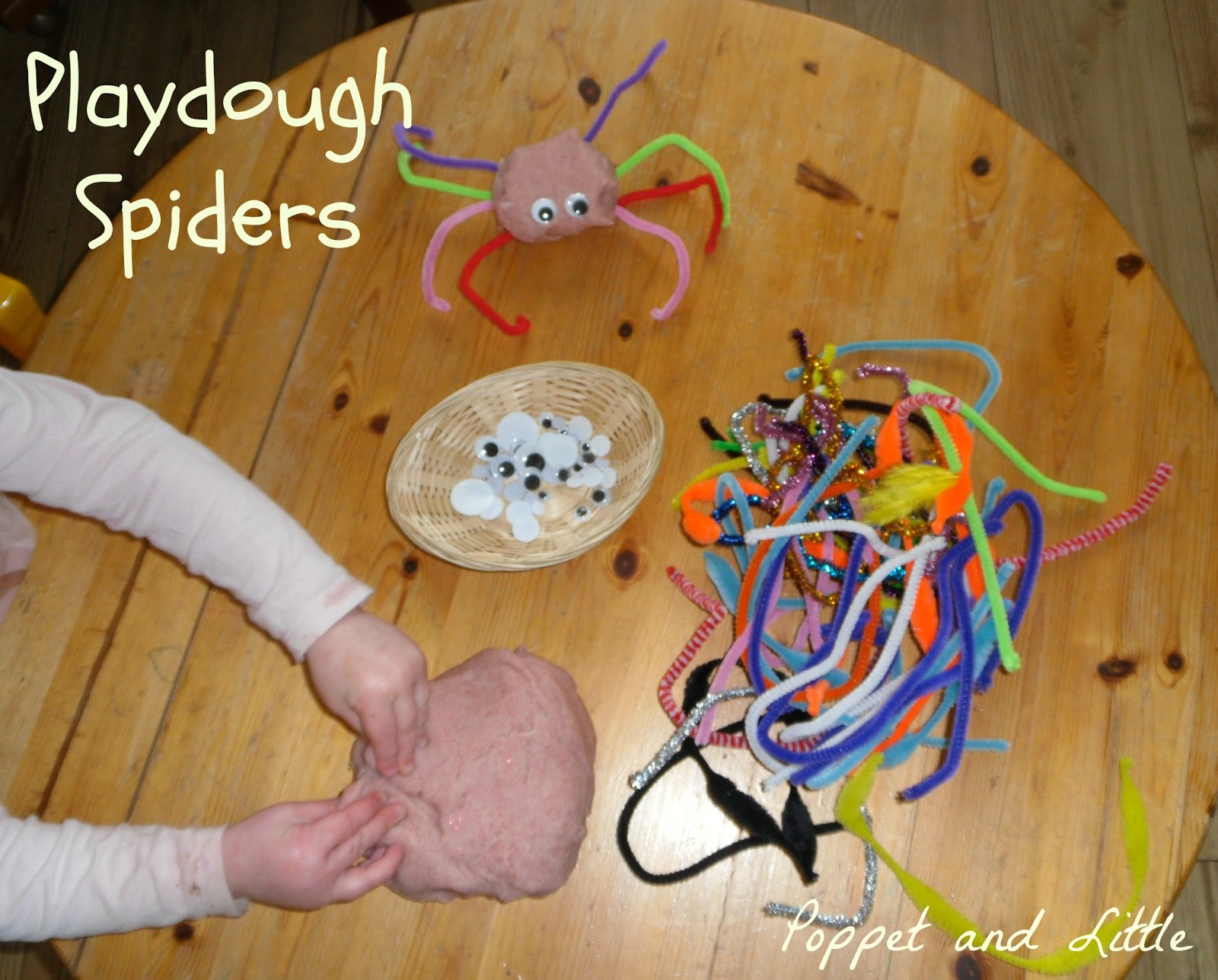Poppet and Little: Playdough Spiders