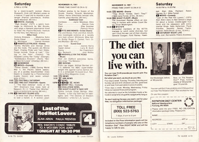 Garage Sale Finds: What was on TV November 14th through 20th, 1981