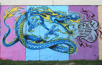 New Dragon Graffiti Designs On The Wall