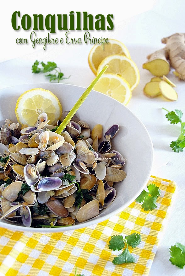 COMIDAcomPAIXÃO : Conquilhas com Gengibre [ e Erva Príncipe ] e ...