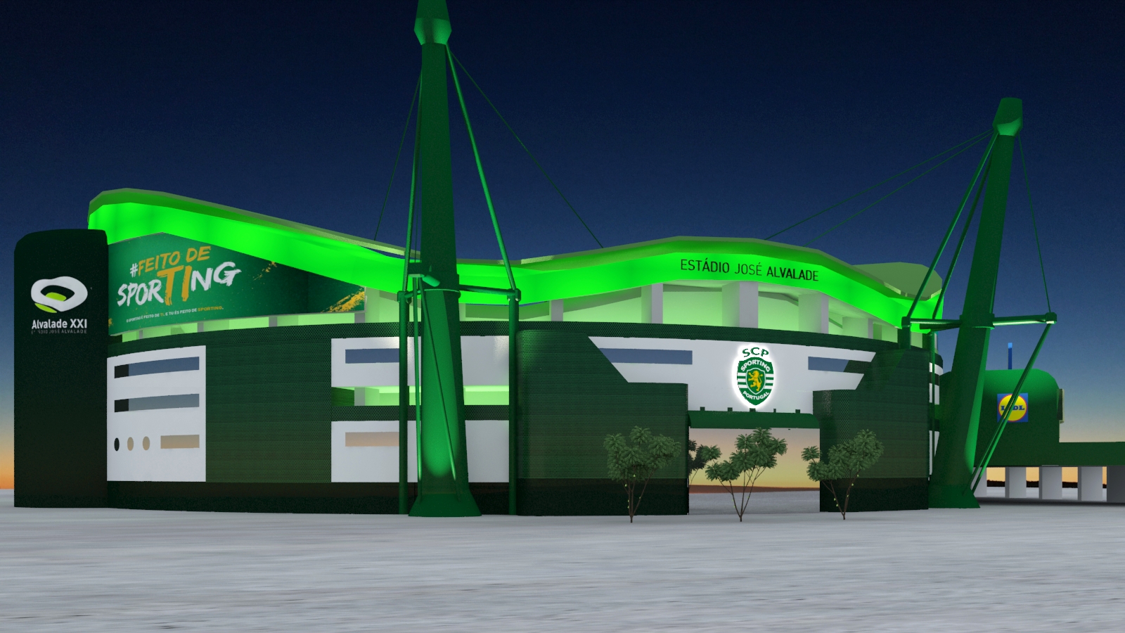 Proposta restyle exterior Estádio José Alvalade