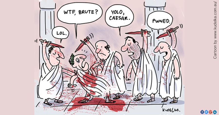 Julius Caesar Stabbed Cartoon