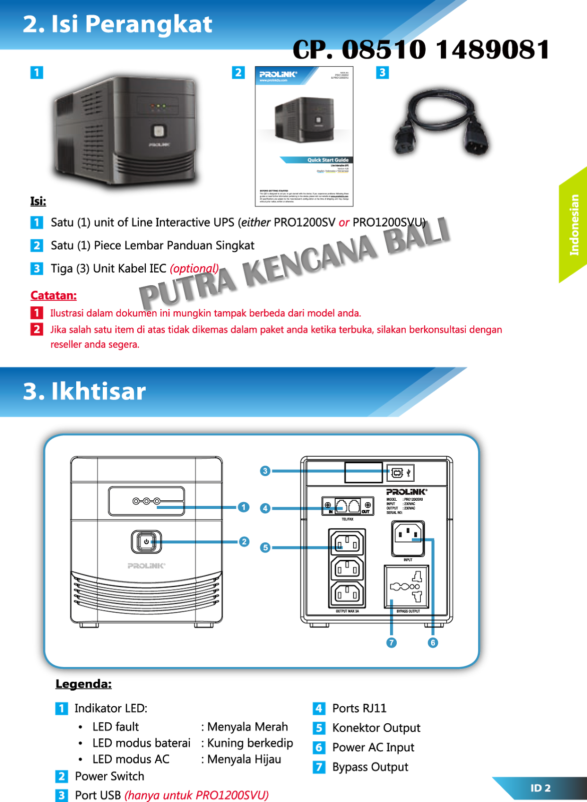 UPS DAN STABILIZER BALI: CARA PEMESANAN DAN DAFTAR PRODUCT,ICA,PROLINK ...