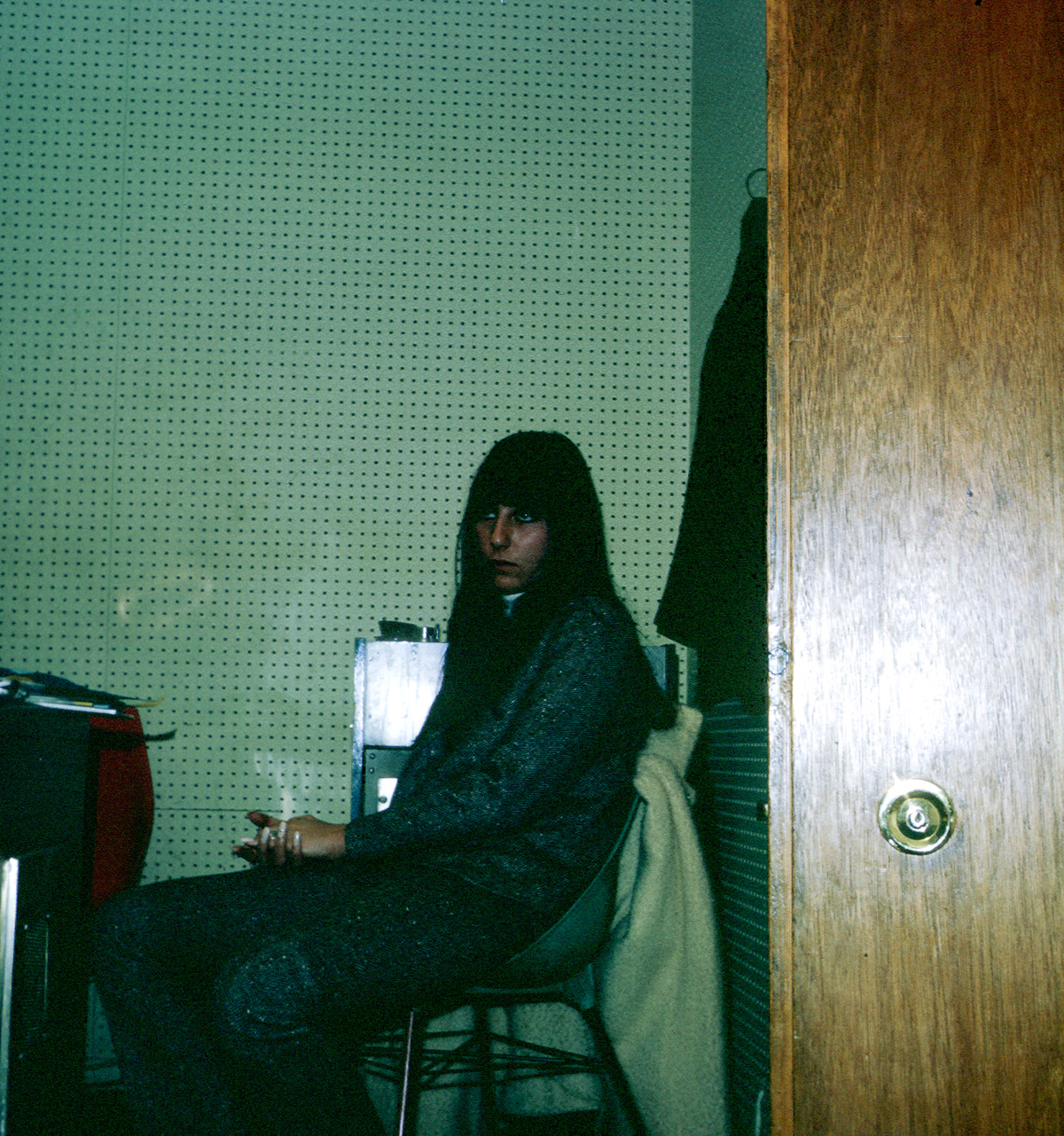 Rare Candid Photographs of 19-Year-Old Cher Records in the Studio in ...