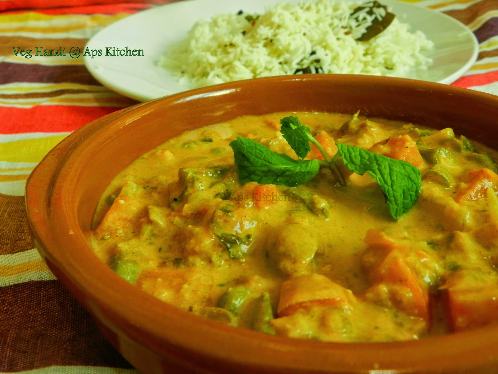 Veg Handi/ Veg Diwani Handi restaurant style curry