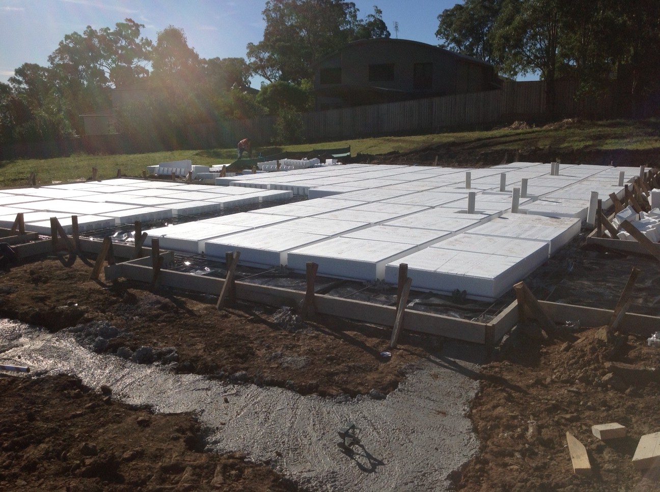 V & V's Metricon Phoenix @ BrooksReach, Horsley: Concrete Piers, Pipes ...