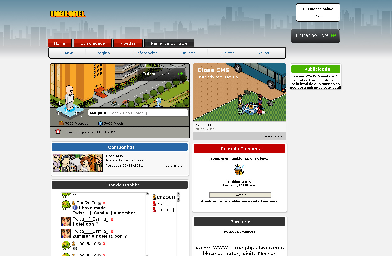 Criar Habbos 2013: Cms Habbix