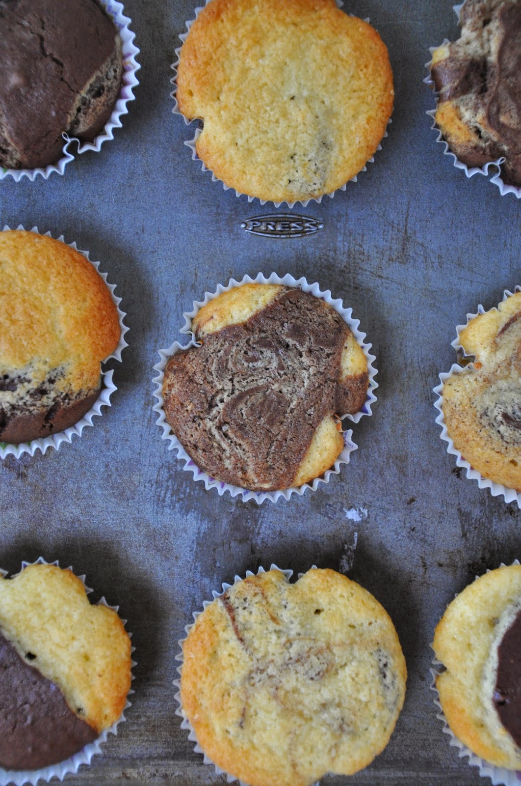 Ponquesitos marmoleados - Imagui