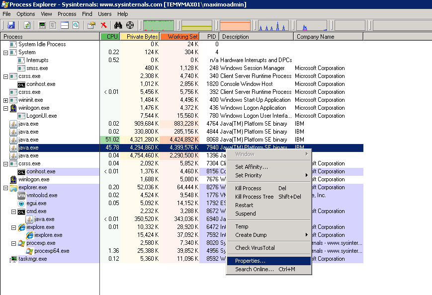 Maximo Mumblings: HOW TO: Debugging high CPU usage in a Maximo JVM ... Maximo Mumblings: HOW TO: Debugging high CPU usage in a Maximo JVM ...