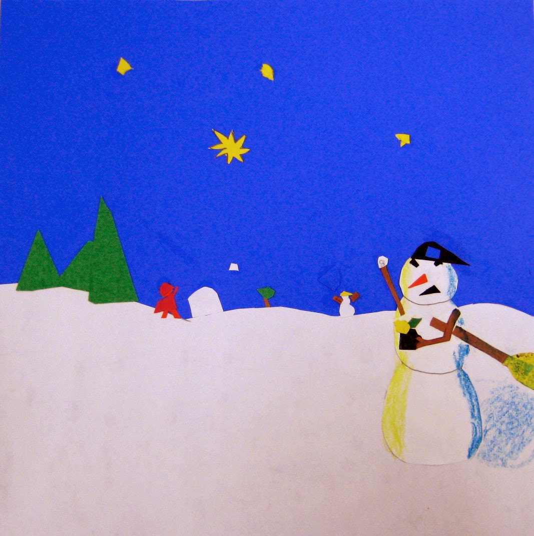 Make Art Every Day: Snowman Collage