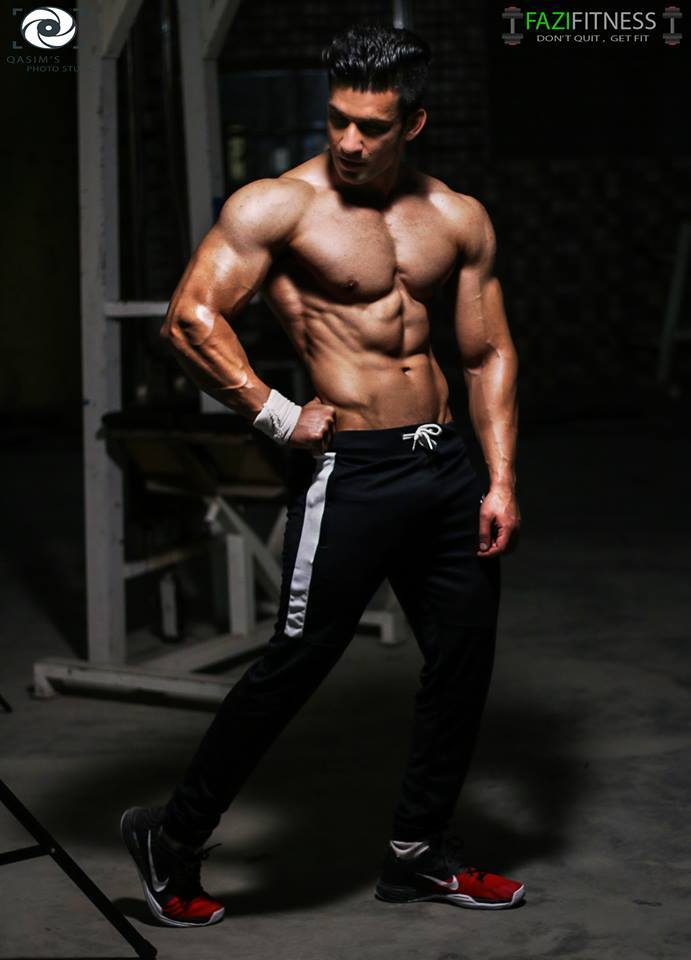 world bodybuilders pictures: slim pakistani bodybuilder Faizan Waheed