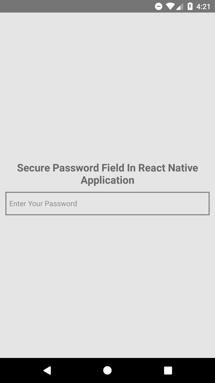 React Native Set Textinput Type Style Password Example Skptricks