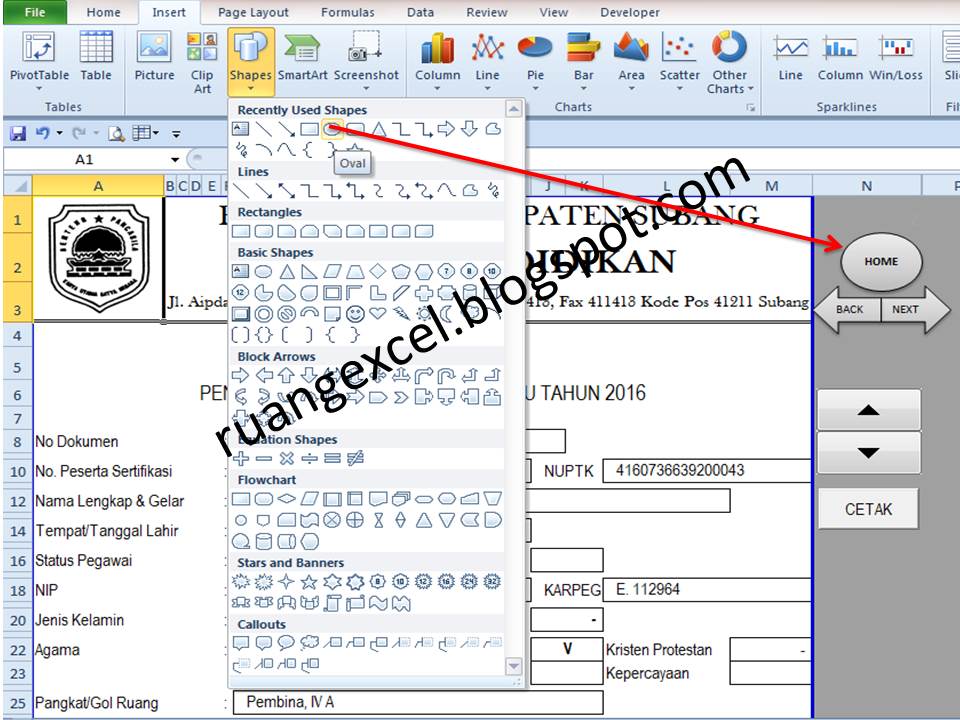 CARA MEMBUAT TOMBOL LINK PADA EXCEL - Ruang Excel