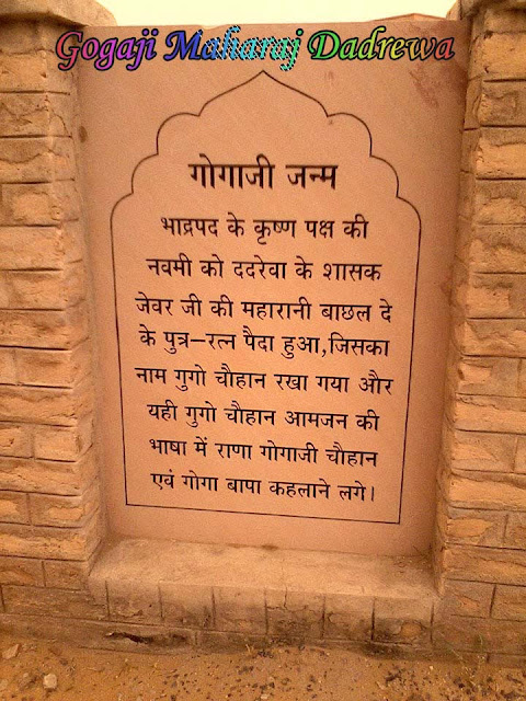 GOGAJI MAHARAJ DADREWA: गोगा मेडी में गोगाजी महाराज
