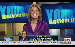 Ladies in Satin Blouses: Christine Romans - purple satin blouse once again