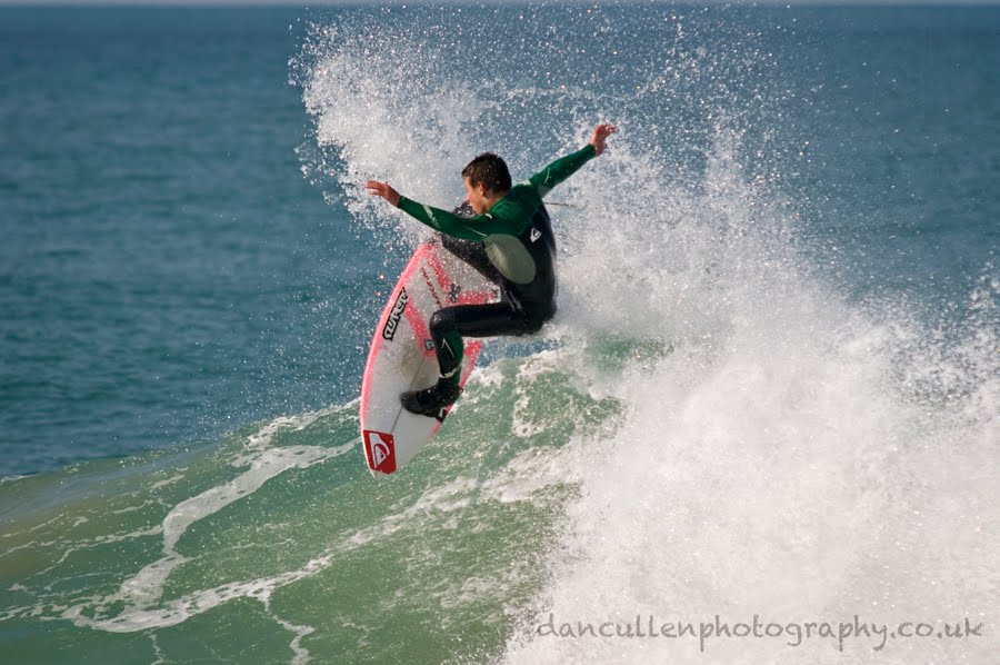 Adams Surfboards: Luke Dillon Flying at Little Fistral
