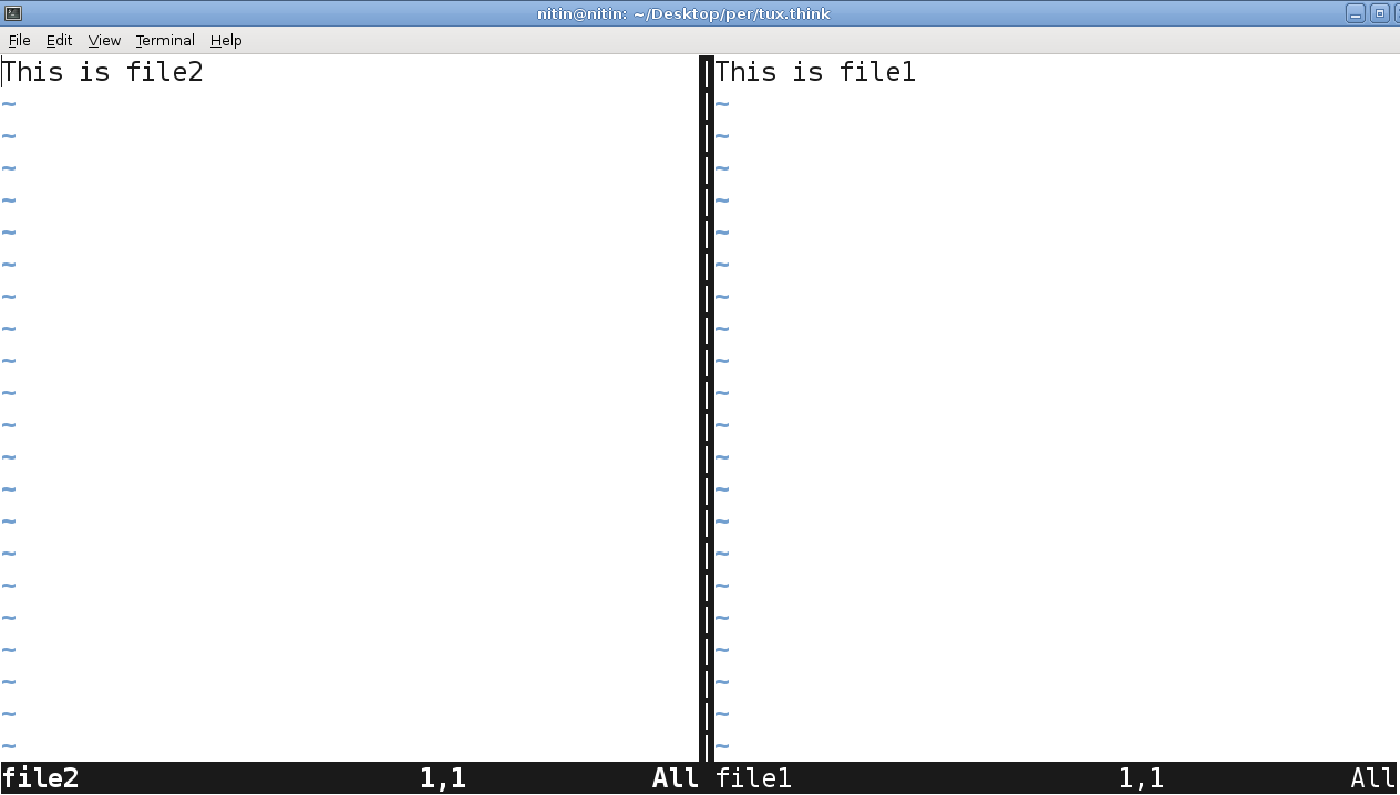 Linux World: Splitting window in VI editor