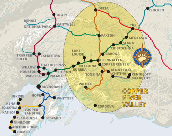 Maps of Alaska Roads By Bearfoot Guides: Map Of The Copper River Valley ...