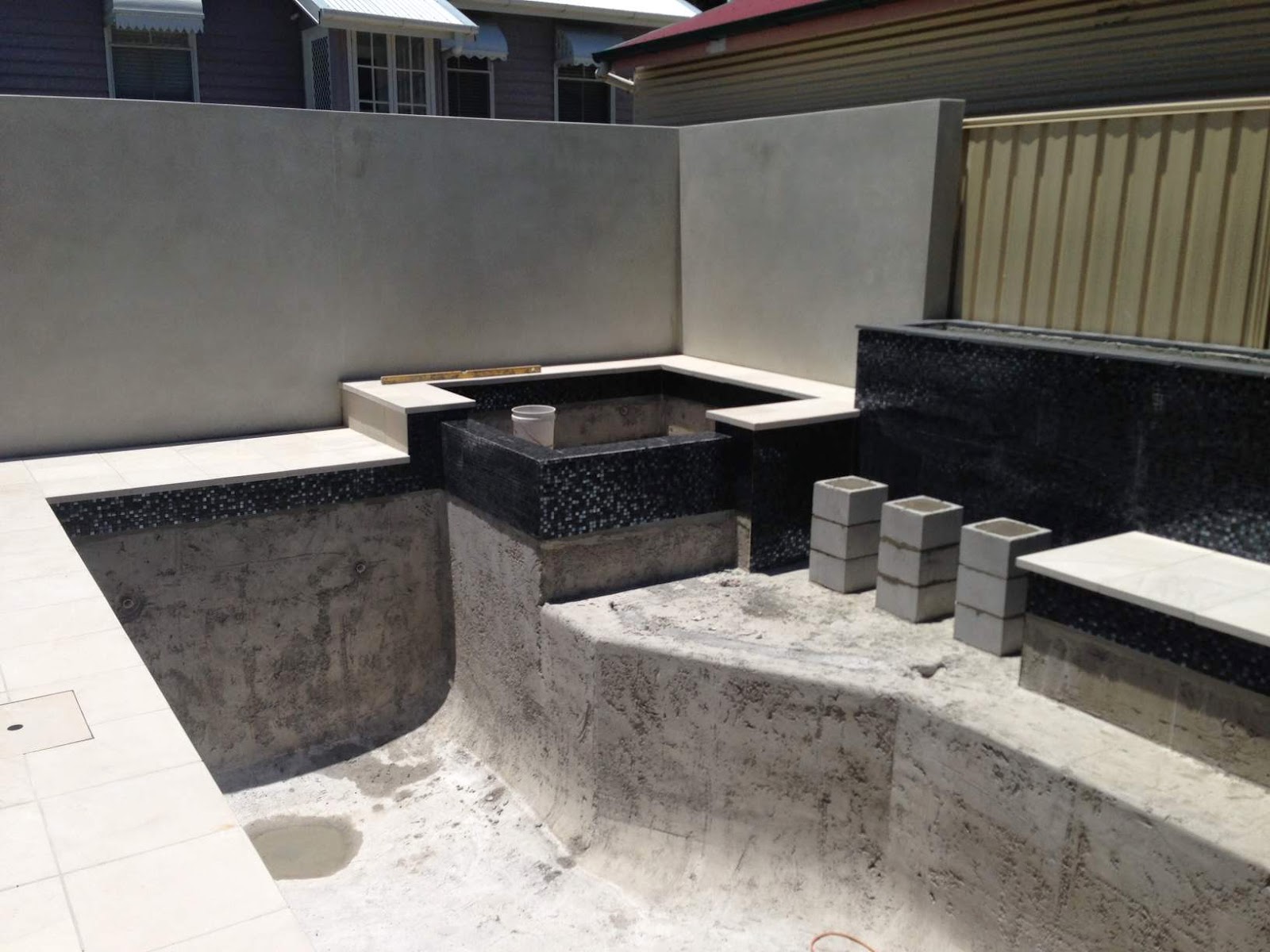 Laticrete Conversations Mosaic Tile Pool Jobsite