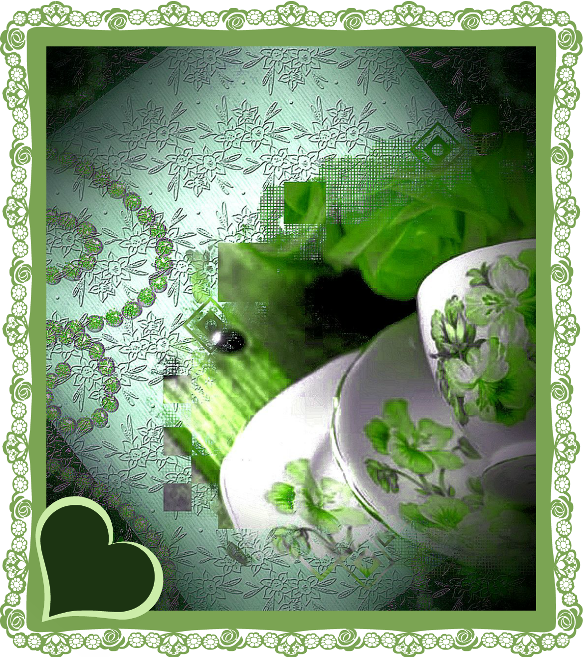 Victorian Tea Frames And Backgrounds