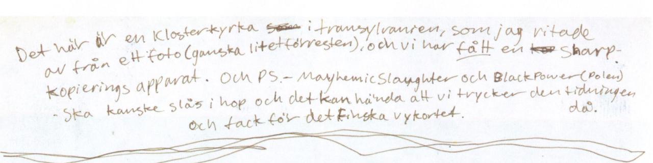 Per Yngve Ohlin Site +: + Exclusive swedish note written by Pelle to ...