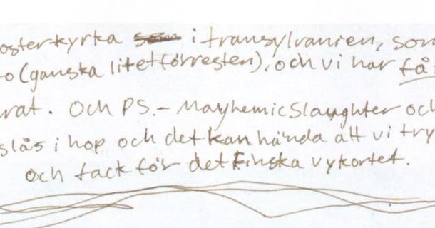 Per Yngve Ohlin Site +: + Exclusive swedish note written by Pelle to ...