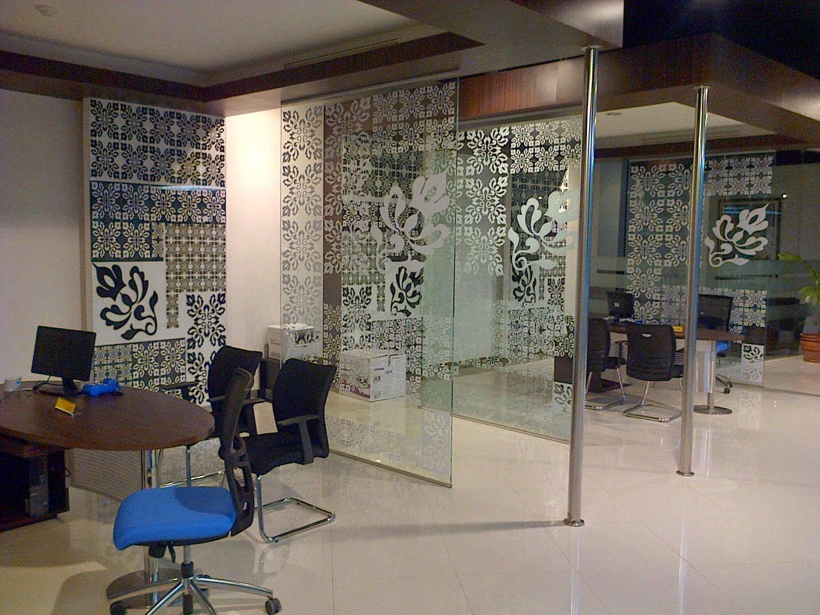 kaca film sandblast: sandblast