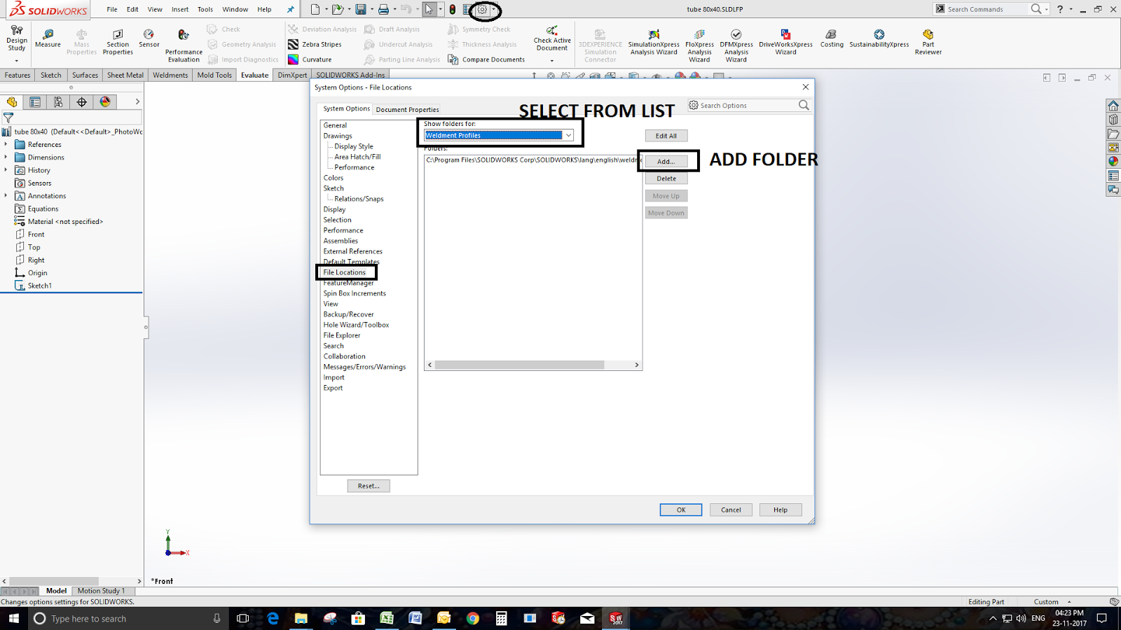 Design Tech Academy: Weldment Profile add in Solidworks
