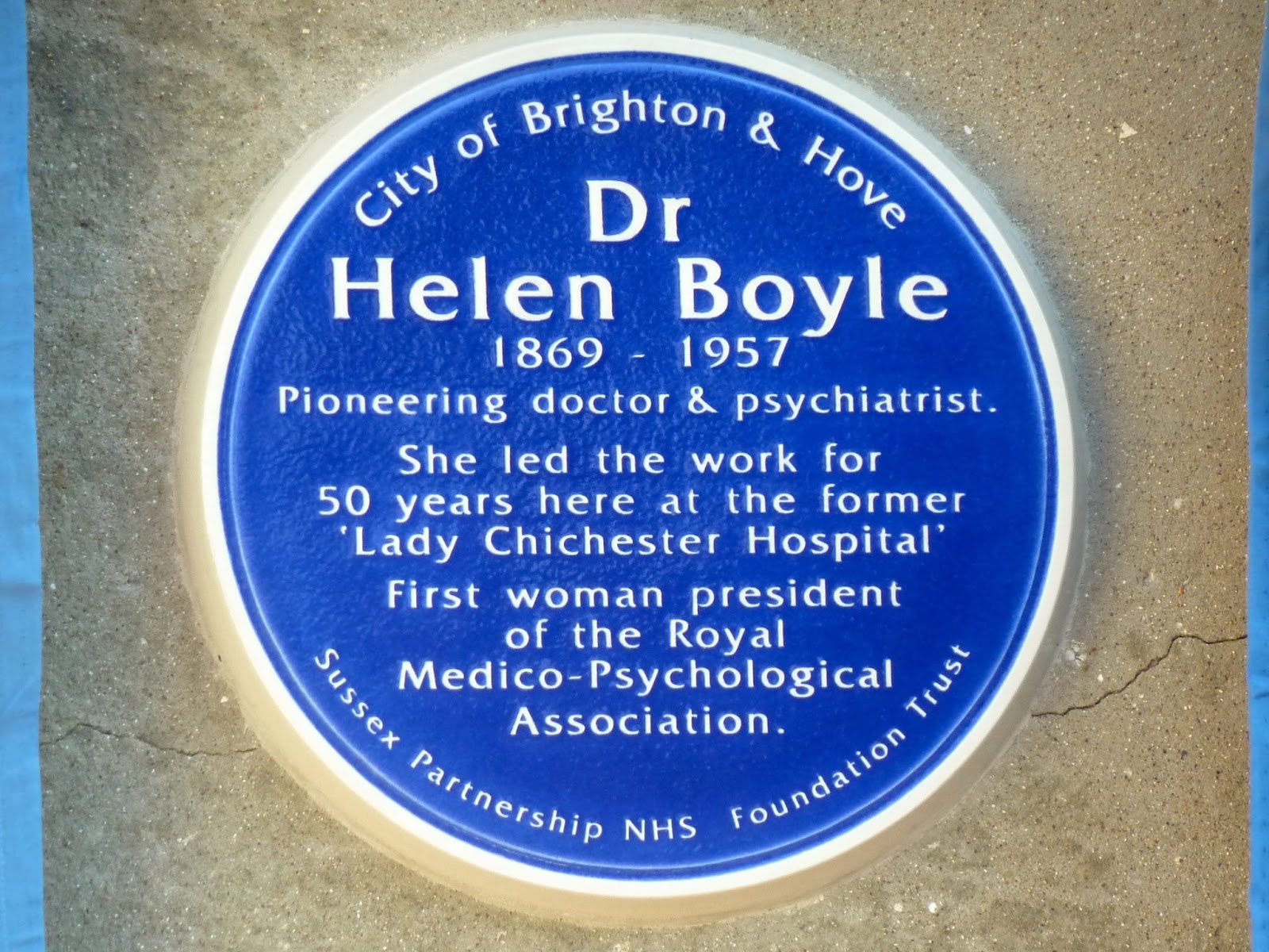 #Brighton Bits: A Plaque for Dr.Helen Boyle