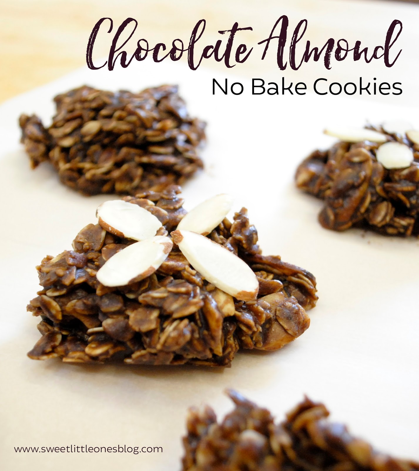 Sweet Little Ones: Chocolate Almond No Bake Cookies