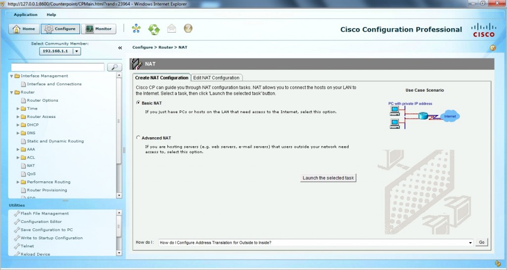 NAT Configuration with Cisco Configuration Professional | Cisco Central
