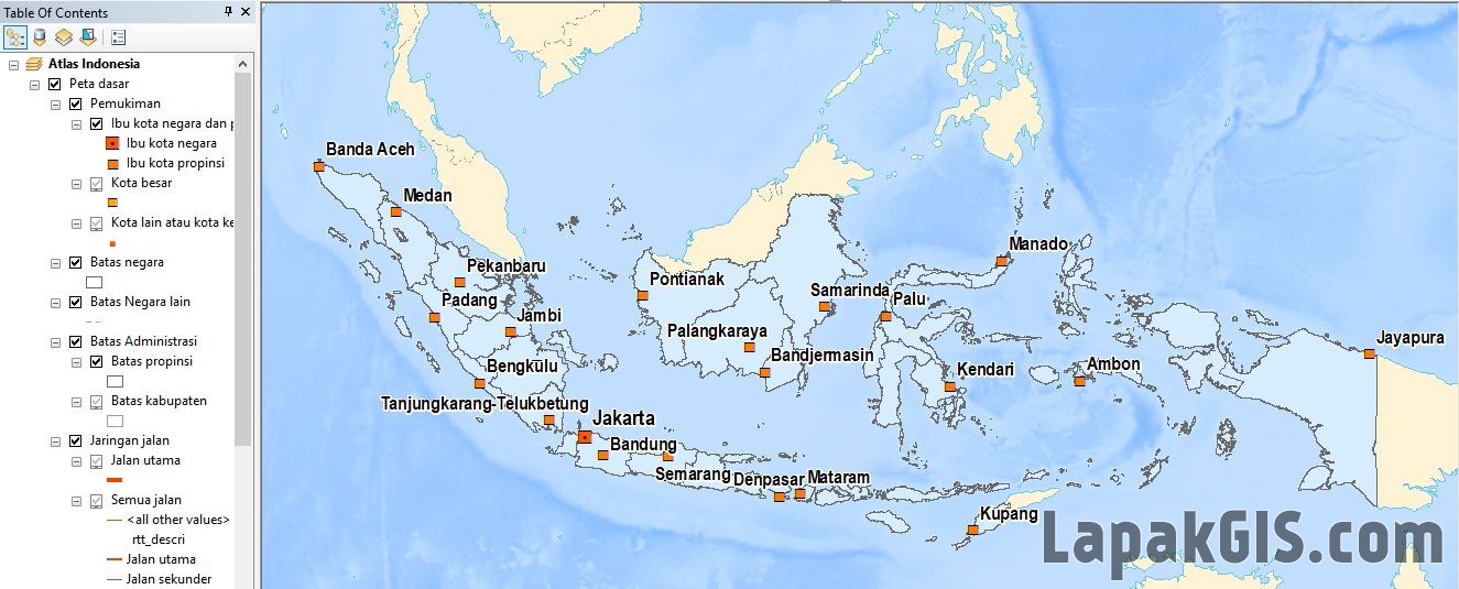 Paket Peta Dasar Indonesia Format Shapefile - Lapak GIS
