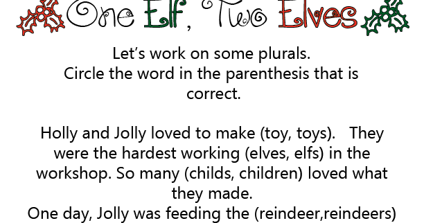 Learning As We Go: Holly & Jolly Elf Worksheets