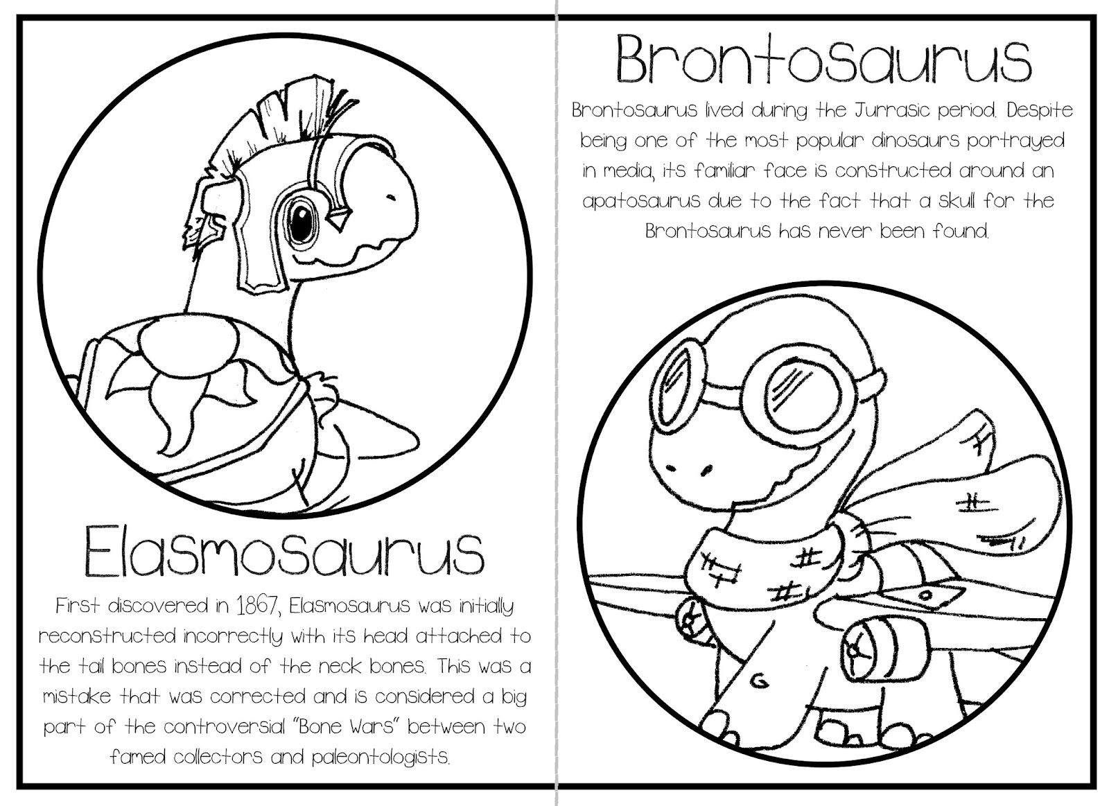 Free Dinosaur Coloring Pages - Chomp, The Card Game