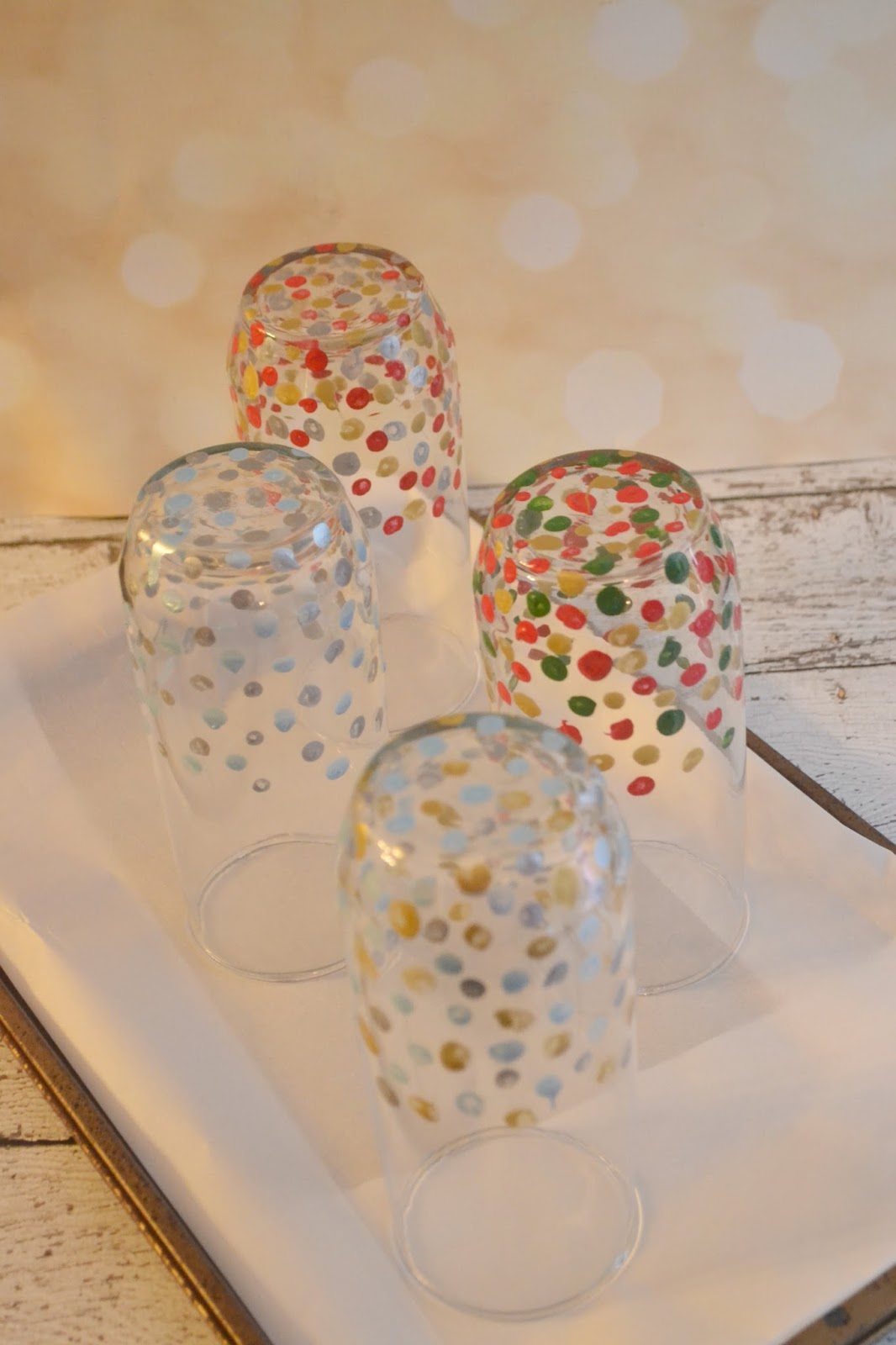 Holiday Hand Painted Glass Tumblers - Building Our Story