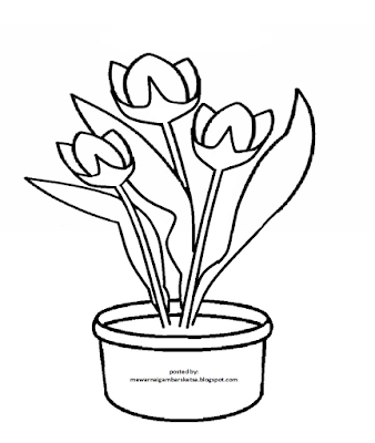 Mewarnai Gambar: 20 Mewarnai Gambar Bunga
