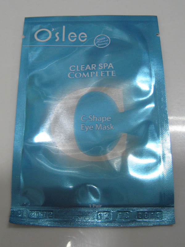 Beauty Blog: O'slee Clear Spa Complete C- Shape Eye Mask
