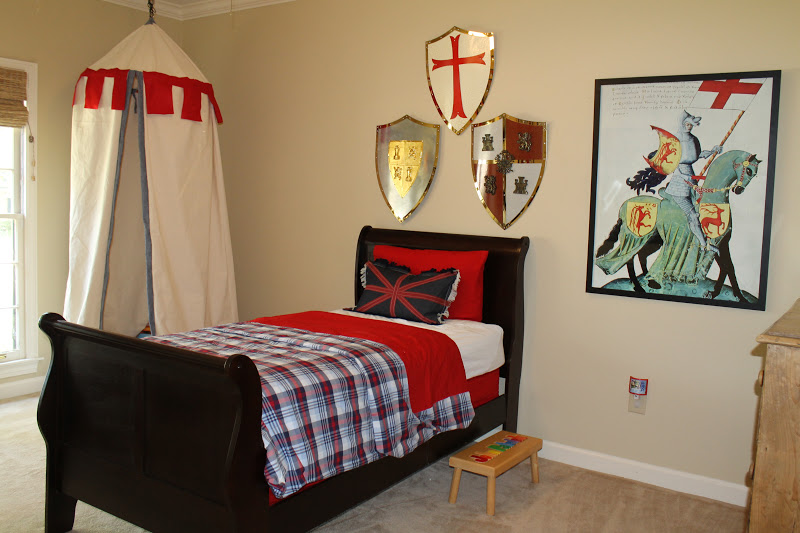 Seamingly Smitten: Knight Bedroom Makeover with Castle Canopy Play Tent