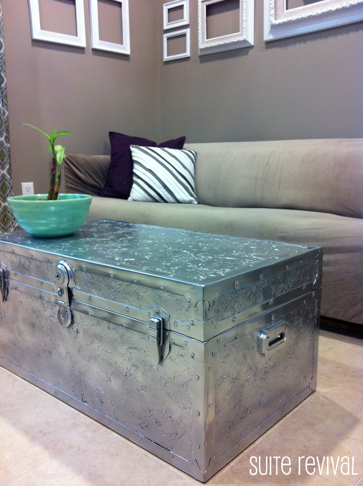 The Suite Revival: Silver Metallic Trunk.