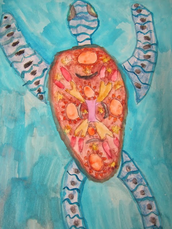 Think Create Art: Watercolor Turtles- 6th Grade