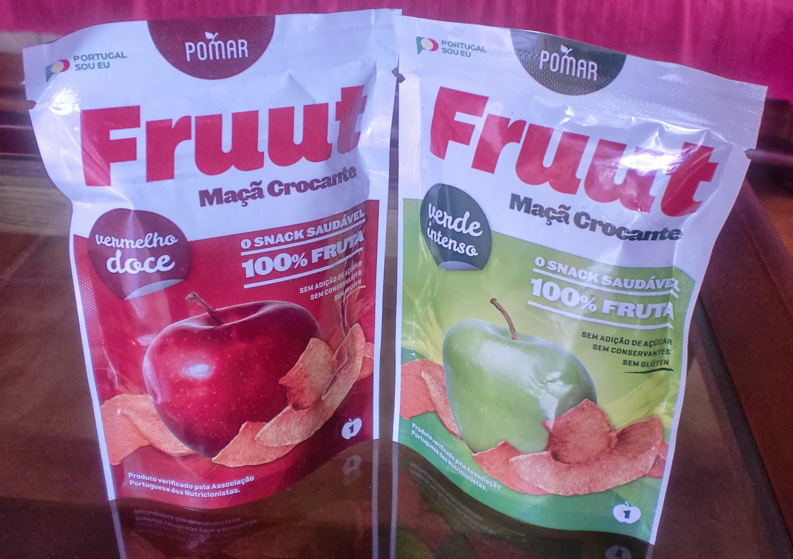 Inês: Fruut ,Maça crocante doce vermelho ou verde intenso